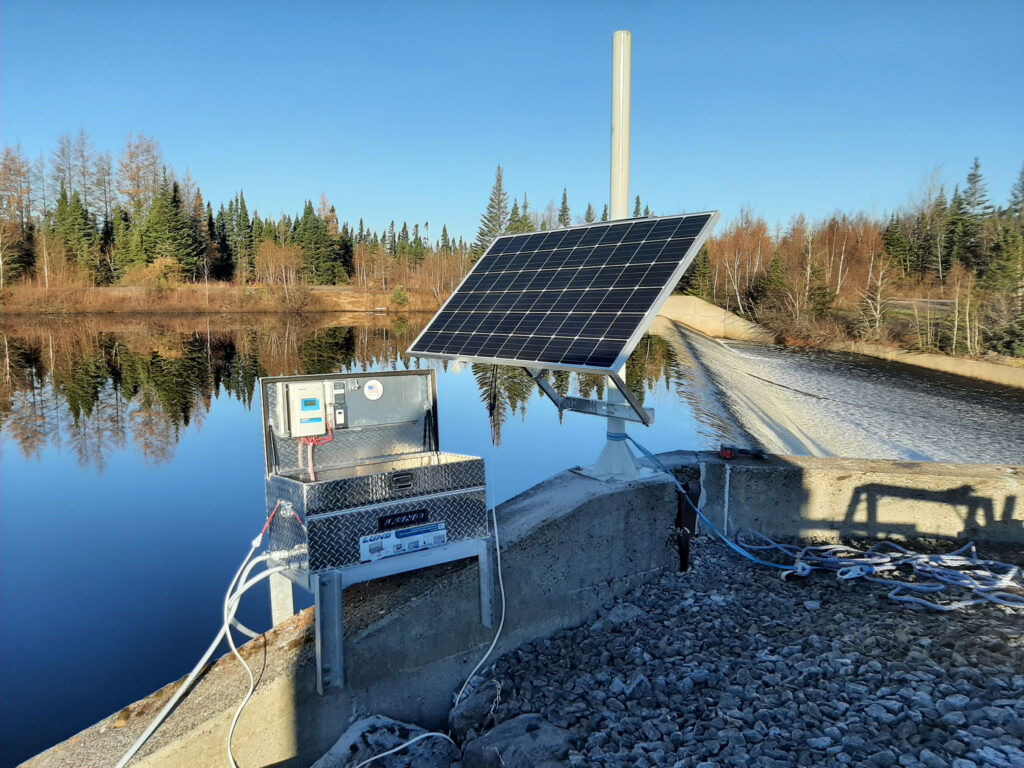 Eel ladder at the Hall River dam in Sept-Îles